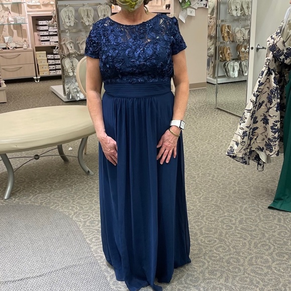 Oleg Cassini | Dresses | Oleg Cassini Mother Of The Bride Dress Navy ...